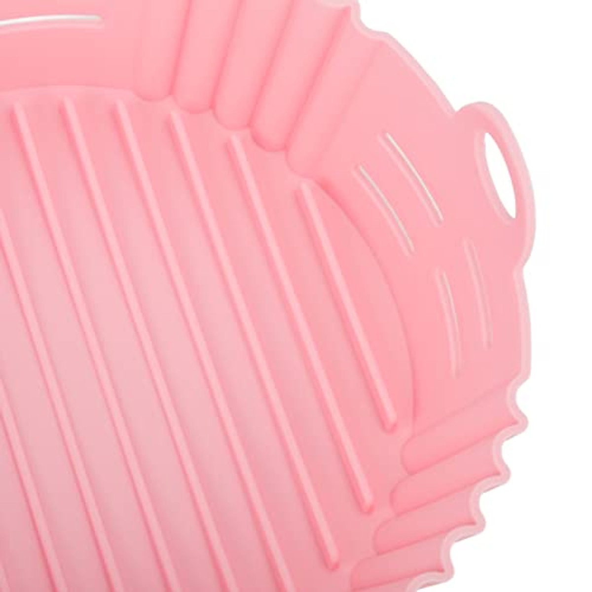 DAUERHAFT Air Fryer Silicone Liner, Washable Oilproof Air Fryer Insert Food Grade for Kitchen(Pink)