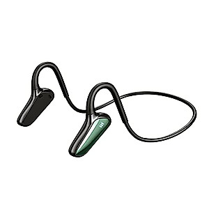 MUDUH Bone Conduction Headsets Bluetooth 5.0 Wireless Earphone, Noise Cancelling, Built in Microphone, IPX5 Waterproof, Ergonomic Sports Headphones for Running Cycling Yoga Hiking