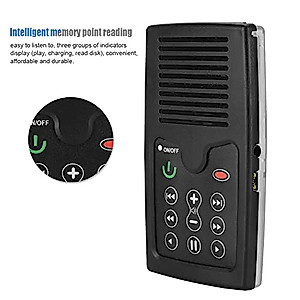 Audio Bible Player, 350mAh Mini Portable Solar Charging Bible Reader Book Reader English(Black)