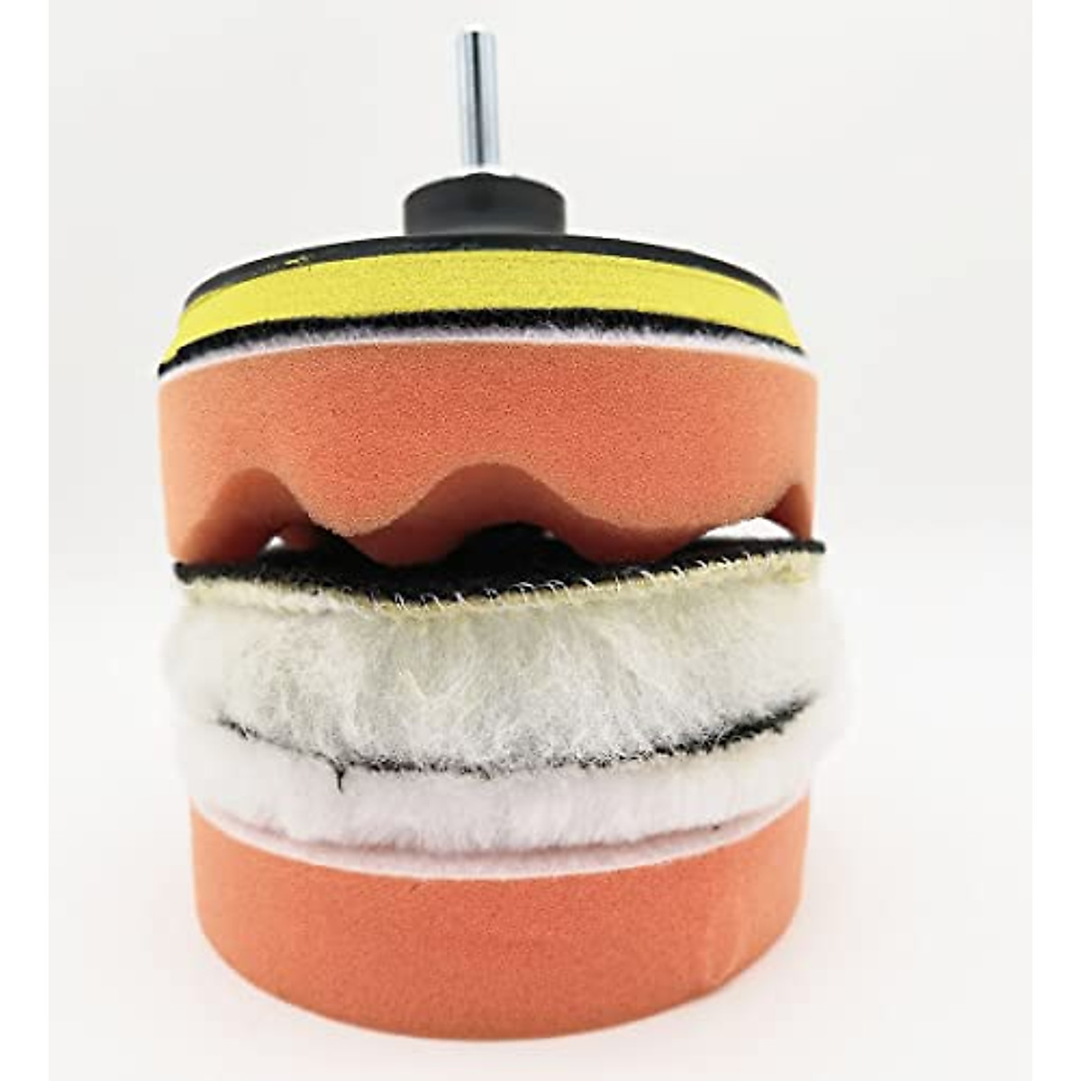 Drill polishing kit 5 inch Polishing Pad Kit Wool Polishing Pads Sponge Pads Polishing Buffer 6-Piece Set with M10 Drill Adapter