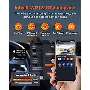 【Bundle: Vantrue S1 PRO Dual Dash Cam + Vantrue Hardwire Kit】 Vantrue S1 Pro 2.7K Front and Rear 5G Wi-Fi Dash Cam, 1944P Dual Hidden Dash Camera for Cars, STARVIS 2, Voice Control