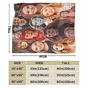 MXSLOVE Ultra Soft Throw Plush, Elizabeth Olsen Bedding Fleece Blanket for Sofa Bed Travel 50"x40"