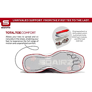 SQAIRZ Speed Men's Athletic Golf Shoes, Golf Shoes, Designed for Balance & Performance, Replaceable Spikes, Waterproof, Golf Shoes Men with Spikes, Mens Golf Shoes, Golf Footwear White/Navy