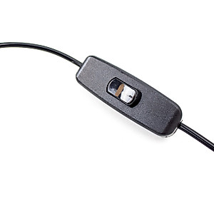 Newhouse Lighting Painted Black Metal Flexible Clamp-Style LED Desk Lamp in 3000K Warm White Color Temperature with Power Adapter and 6 ft. Power Cord