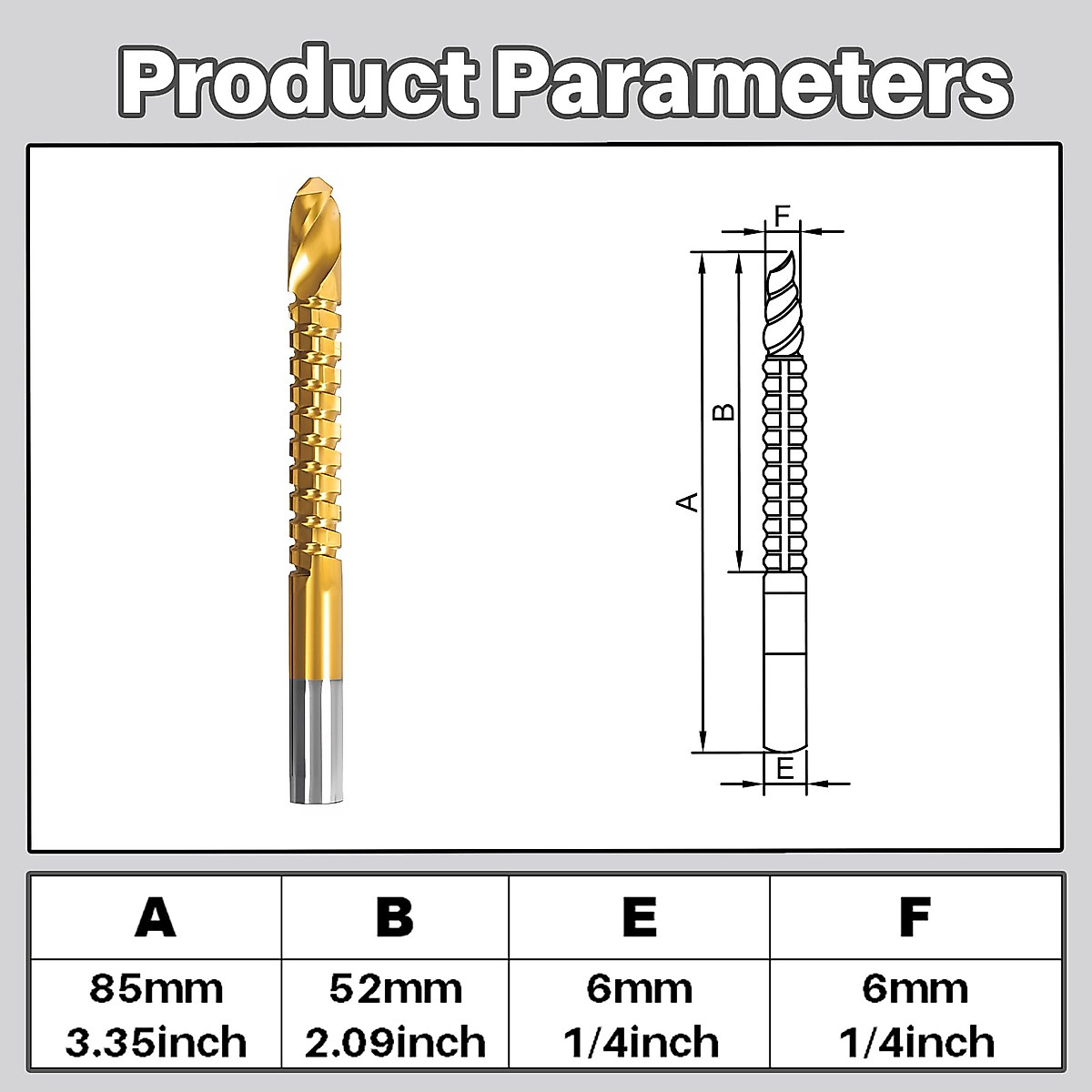 Mrosnail Tapered Reamer Set with T Handle, 3-13mm (1/8''-1/2'') & 5-16mm (3/16"-5/8") 6 Fluted, Carbon Steel Hex Shank for Guitar Woodworking - 2pcs