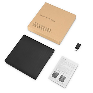 AMIR External CD DVD Drive, USB 3.0 & Type-C CD Burner, Portable CD DVD +/-RW Drive DVD Player for Laptop Notebook PC Desktop Computer
