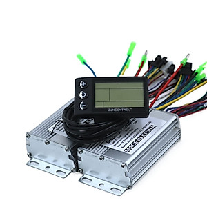 Electric Bicycle Accessories Dual drive 36V/48V/60V 350W BLDC Electric scooter controller E-bike 2 pcs brushless speed driver and 1Pcs LCD Display one set (Size : 36V Set)