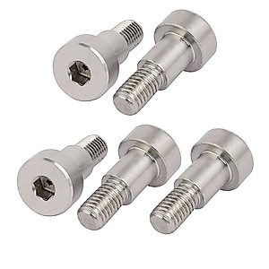 uxcell 304 Stainless Steel Hex Socket Shoulder Bolt 10mm Shoulder Dia 12mm Shoulder Length M8 Thread 5pcs