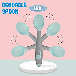 CocoMeiwei Thermos for Hot Food Kids, Insulated Container for Cold Drinks 8 oz, Stainless Steel Wide Mouth Lunch Soup Thermos for School With Silicone Bendable Spoon, Vacuum Leak-Proof Food Jar