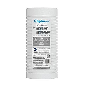 HYDROVOS 4.5 x 10 Inch Large Capacity Whole House Water Filter, NSF 42 Certified 5 Micron Sediment Filtration, Compatible with Whirlpool WHKF-GD25BB Aqua-Pure AP810, AP801 GE GXWH30C GXWH35F GWWH40
