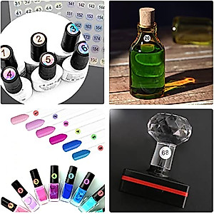 AYLIFU Serial Laser Digital Sticker ;Reflective Round Digital Sticker Self-Adhesive, Office Digital Label Sticker (5 Stickers 1 to 100 + 5 Stickers 101 to 200)