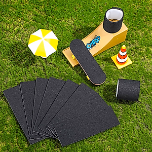 Epakh 48 Pieces Fingerboard Foam Grip Tape Adhesive Foam Tape Black Non Slip Foam Grip Tape for Fingerboards, 2 x 38 x 110 mm