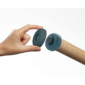 Joseph Joseph PrecisionPin Baking Adjustable Rolling Pin - Consistent and Even Dough Thickness for Perfect Baking Results, Sky