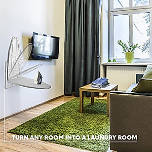 Bartnelli Premium Wall Mounted Ironing Board | Foldable Iron Board Station for Home, Dorm, Apartment & Small Spaces Easy-Release Lever, Cotton Cover & All Tools Included Easy Assembly (Size - 36x12”)