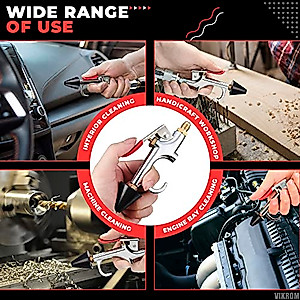 Air Compressor Hose Nozzle Heavy Duty - Air Nozzle for Air Compressor Blower Nozzle Cleaning Kit Stainless Steel Air Hose Metal Nozzle - Metal Pistol Nozzle Blow Gun for Compressor Hose Sprayer Nozzle