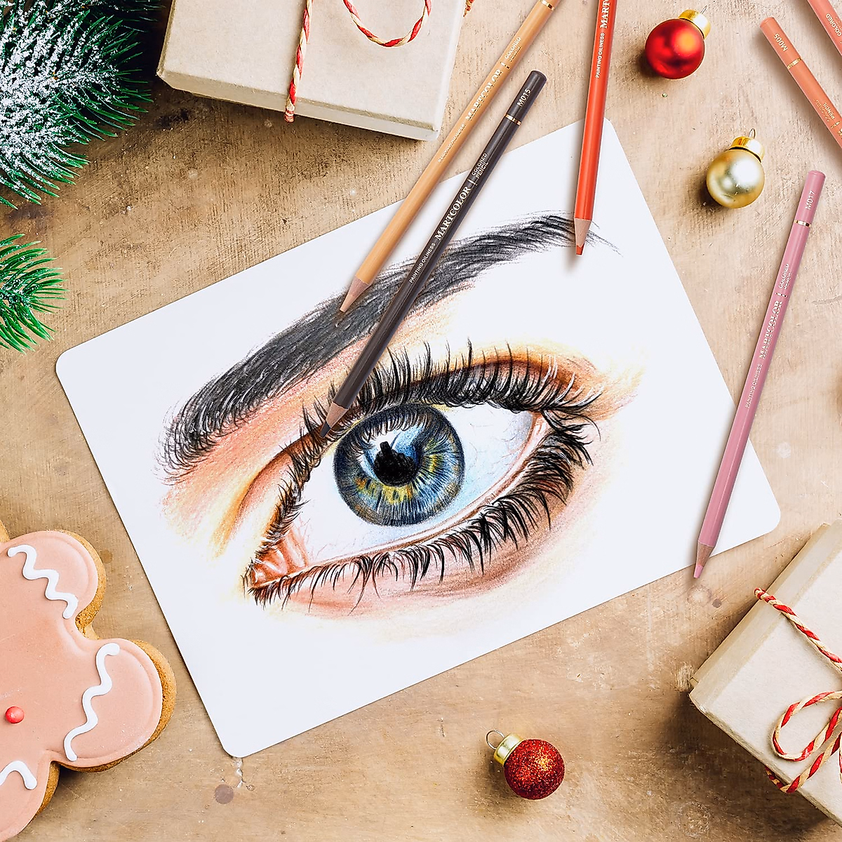 MARTCOLOR Skin Tone Colored Pencils for Portraits and Skintone Artists, 24 Colors Oil Colour Pencils for Drawing, Sketching, Adult Coloring, Shading, Coloring, Layering & Blending