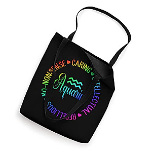 Rainbow Circle Personality Aquarius Zodiac Tote Bag