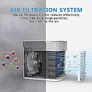 Mini Portable Air Conditioner, Easy to Use Cold Air Fan with Water, Personal Cooling Device Mini Portable Air Conditioner - for Room, Office, Kitchen, Car, Home