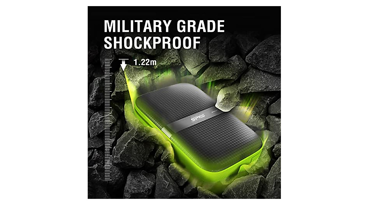 SP Silicon Power 2TB Rugged External Hard Drive for PC, Mac, Xbox & PS4