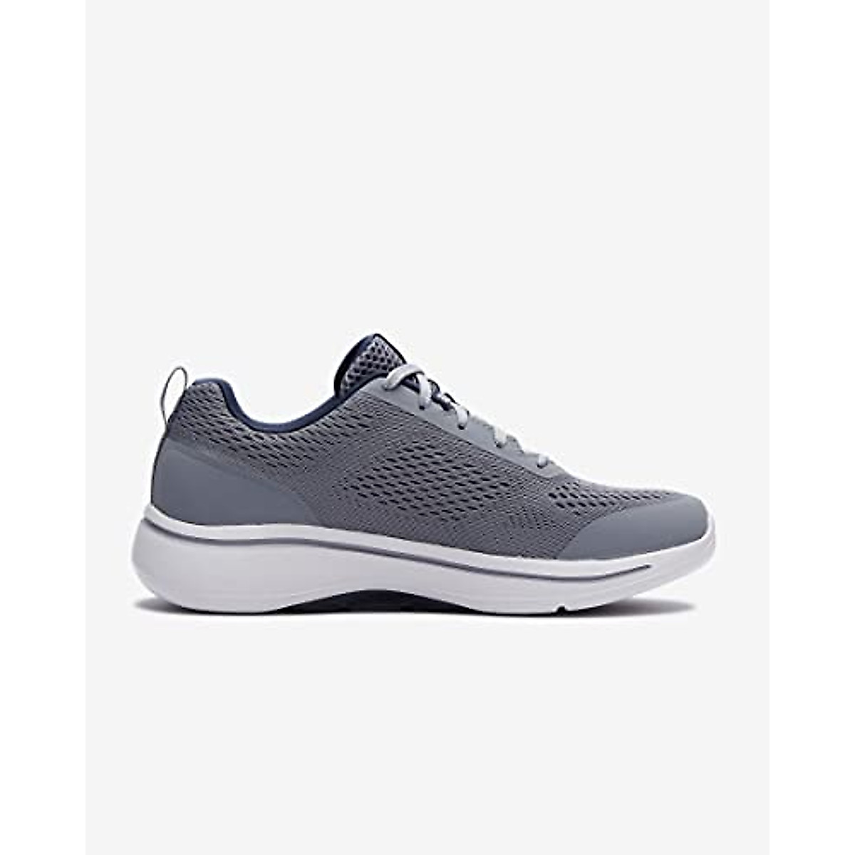 Skechers Men's Gowalk Arch Fit-Athletic Workout Walking Shoe with Air Cooled Foam Sneaker, Grey/Navy, 11.5 X-Wide