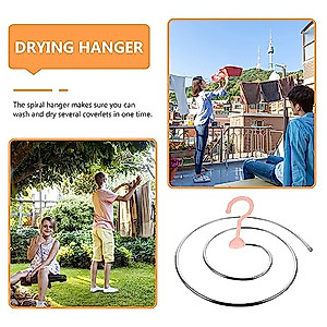 Cabilock Spiral Hanger Blanket Hanger Spiral Sheet Hanger Stainless Steel Quilt Hanger Clothes Drying Rack Space Saving Hangers for Bed Sheet Coverlet