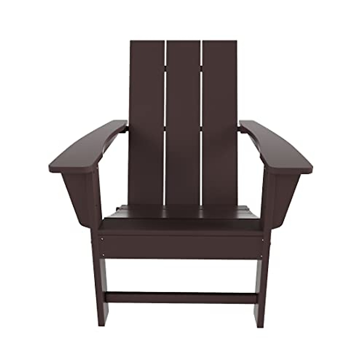 WO Home Furniture HDPE Adirondack Chair Folding Poly Lumber All Weather UV/Fade Resistant Heavy Duty for Patio, Backyard, Balcony, Garden, Lawn (Dark Brown)…