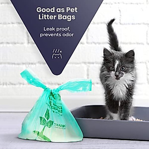 [100 Pack] Reusable Plastic T-Shirt Bag Eco Friendly Grocery Shopping Thank You Recyclable Trash Basket Bags