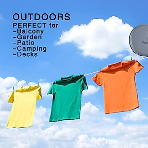 Atvobiy Retractable Clothesline Outdoor Heavy Duty Clothes Line Retracting Indoors for Drying Clothes Portable Clothesline 40 Feed Laundry line