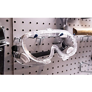 Protective Safety Goggles, Clear Lens & Anti Fog, Adjustable Head Belt Lightweight & Durable, 1 Pack