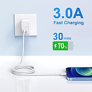 iPhone Charger Cord Lightning Cables, Original [3Pack 6ft] Apple MFi Certified USB A Charging Cable for iPhone 13 12 11 Mini Pro XR Xs Max X SE 8 7 6 Plus iPad iPod AirPods - White