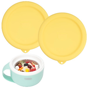 PUREKRA 2PCs Silicone Lids for Dash My Mug Ice Cream Maker, Silicone Bowl Covers for Dash Ice Cream Maker Mug, Ice Cream Storage Lids, Food-grade, Reusable, Freezer Dishwasher Safe (Bowl NOT Included)