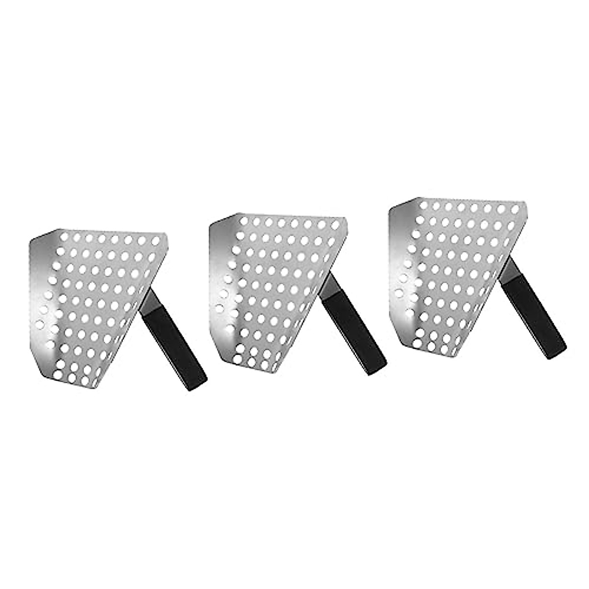 HEMOTON 3pcs French Fries Shovel Popcorn Machine Popcorn Metal Pooper Scooper Ice Scooper Perforated Metal Scoop Scooper for Snacks Ice Cube Shovel Kitchen Gadgets Kitchen Grain Scoop Food