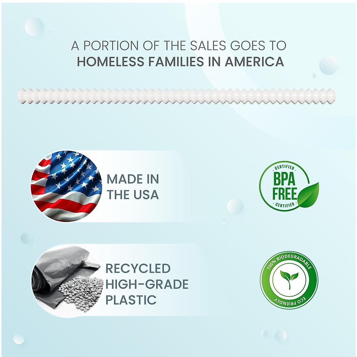 ClosetCadet Closet Organizer Rod Cover for Hanging Clothes - Plastic Rod Covers Sleeve - Protective Cover Rod Women & Men Clothes - Organizer Rod Hanger Universal Fit for All Closet Rods & Wardrobe