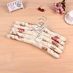 10PCS Clothes Hangers Printed Bow Padded Hanger Thickened Non-Slip Wedding Dress Hanger for Closet or Bedroom