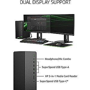 HP Pavilion Gaming Desktop TG01-1183w, Intel Core i5-10400F Processor up to 4.3 GHz, 8GB Memory, 256GB SSD, NVIDIA GeForce RTX 3060 Graphics Card(12 GB GDDR6) with Mousepad