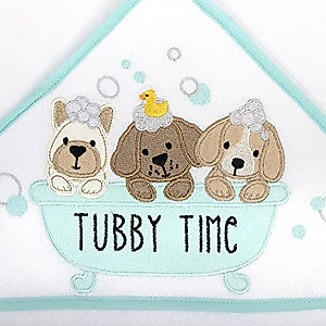 Baby Hooded Towel and Washcloth Set for Infants, Boys and Girls 6-12 Months (Pristine Pups)
