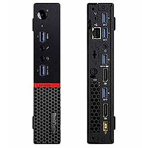 Lenovo ThinkCentre M900 Tiny Desktop, Quad Core Intel Core i5-6500T, 2.5GHz up to 3.1GHz, 8GB DDR4 RAM, 256GB SSD, AC-600 WiFi, HDMI, DVI, DisplayPort, Windows 10 Pro 64-bit (Renewed)