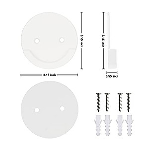 CANRAY Shower Curtain Rod Holders for Wall | Adhesive Shower Tension Rod Mount brackets | No Drilling | Stick On | 2 Pack, White (Shower Curtain Rod Not Included)