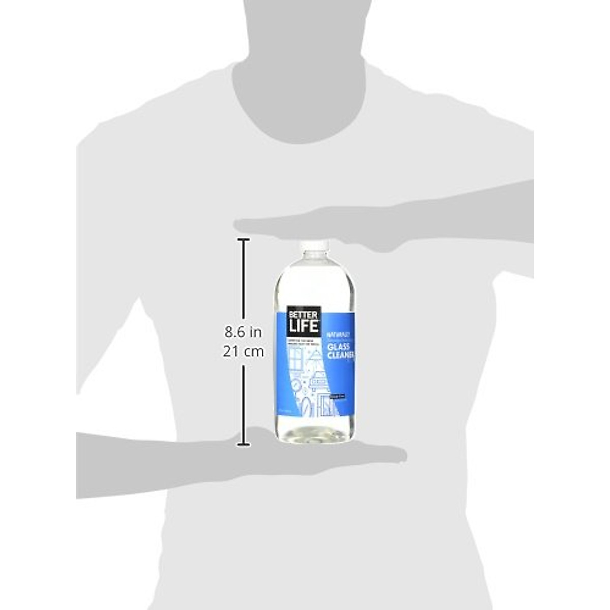 Better Life Natural Streak Free Glass Cleaner, 32 Ounces (Pack of 2), 24425