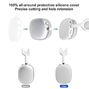 AirPods Max Case Hard Carrying Case for New AirPods Max Portable Storage Bag with Mesh Pocket for AirPods Max Accessories (Black + Red)