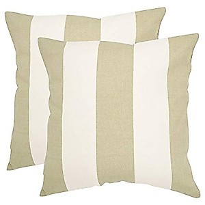 Safavieh Pillows Collection Sally Decorative Pillow, 22-Inch, Sage, Set of 2