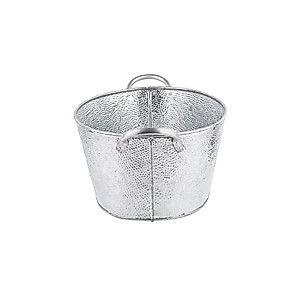 TableCraft Galvanized Collection Oval Beverage Tub, 22.8 x 12.5 x 7.4-Inch
