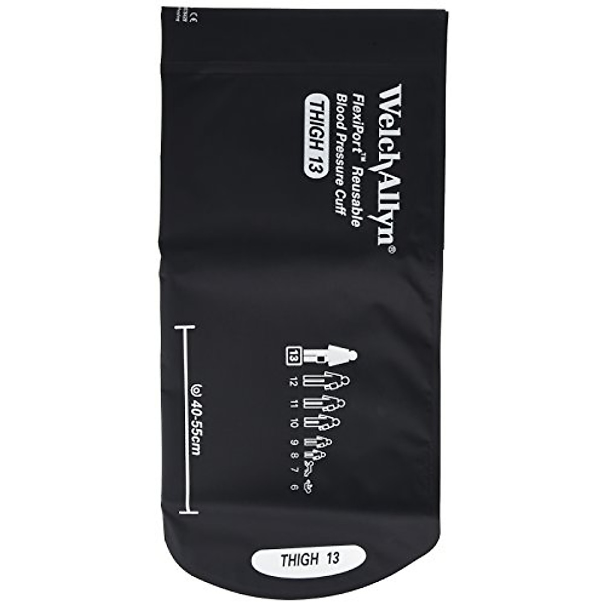 Welch Allyn WELREUSE-13-1SC FlexiPort Reusable One Piece Cuffs, One-Tube, Thigh, Size 13