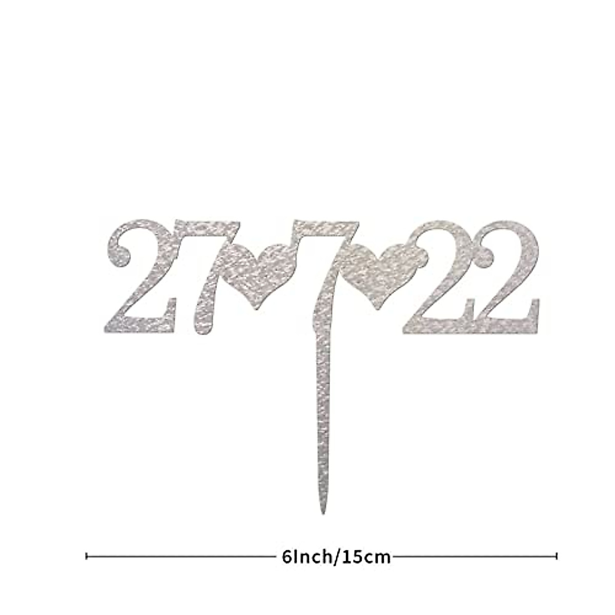 Date Engagement Wedding Caketopper Personalized Wedding Party Decorations Bridal Shower For Bride And Groom Engagement Gifts Silver