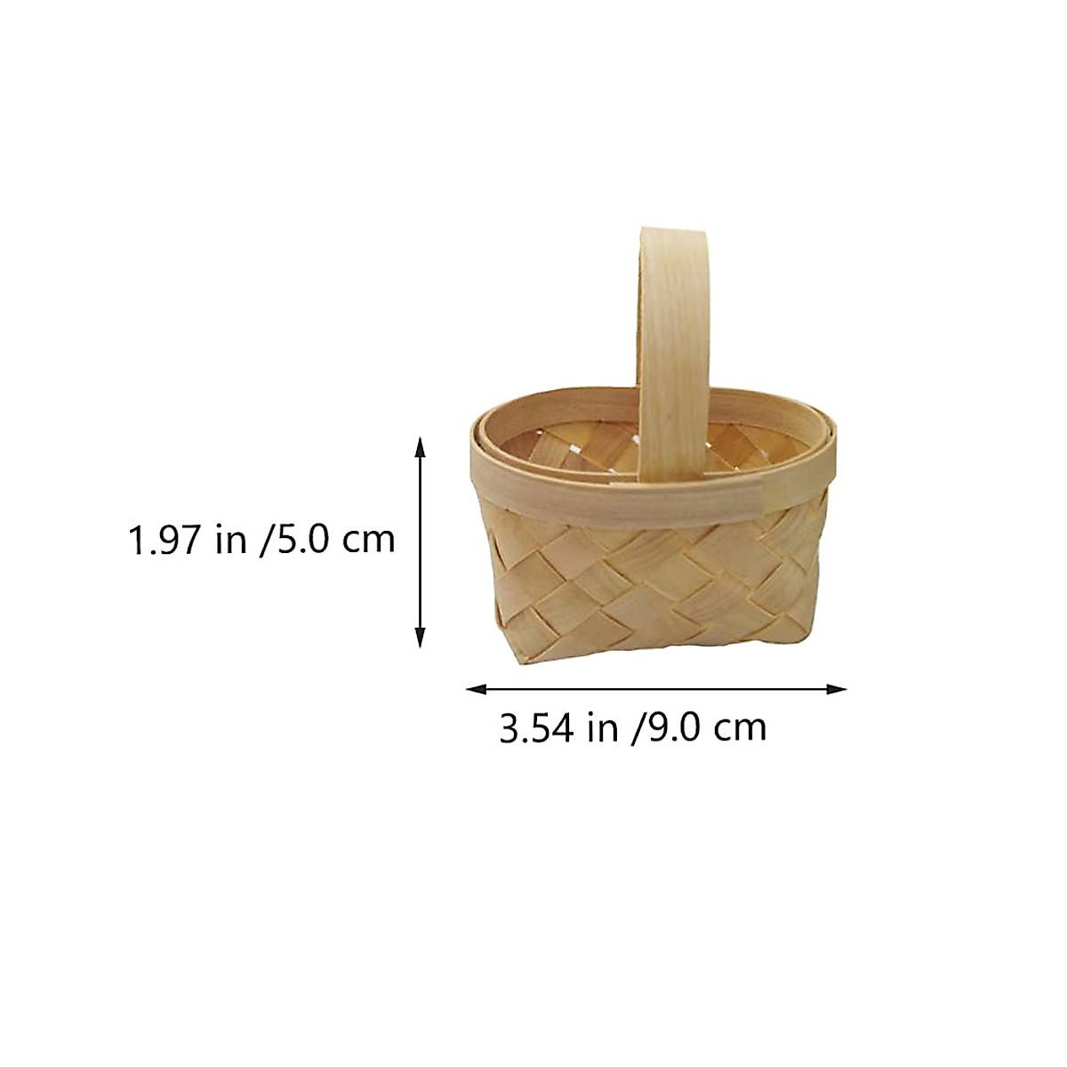 Hemoton 4pcs Candy Basket Small Basket Toys Snacks Containers for Kids Wooden Tray Rustic Decor Tiny Containers Snack Containers Small Craft Basket Child Mini Wood Chips Small Candies