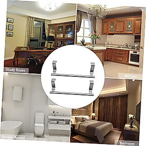 KONTONTY 2Pcs Over The Door Towel Holder Versatile Towel Hanging Bar for Kitchen and Bathroom for Dish Towels Tea Towels and Hand Towels Easy Installation Design