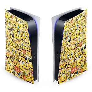 Head Case Designs Officially Licensed Emoji Smileys Art Patterns Matte Vinyl Faceplate Sticker Gaming Skin Case Cover Compatible with Sony Playstation 5 PS5 Digital Edition Console