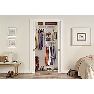 ClosetMaid 2087 ShelfTrack 2ft. to 4ft. Adjustable Closet Organizer Kit, White