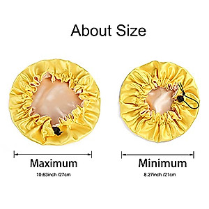 Satin Bonnet Sleep Cap 3Pcs Adjustable Bonnets for Kids Baby Children Infant Newborn Girls Boys Reversible Toddler Bonnet for Curly Hair Natural Hair Double Layer Satin Hair Bonnet for Sleeping