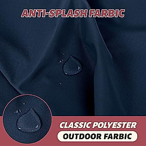 Parkerly Outdoor Patio Chair Cushion 20x20x4 Inch Waterproof Seat Cushions Indoor Double Piping Durable Comfortable Square Dining Chair Pads Blue with Zipper Chair Pad-Set of 1